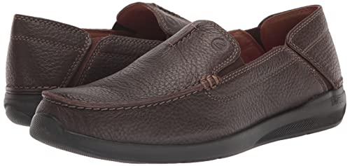 Clarks Men's Gorwin Step Sneaker, Dark Brown Leather, 7