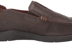 Clarks Men's Gorwin Step Sneaker, Dark Brown Leather, 7