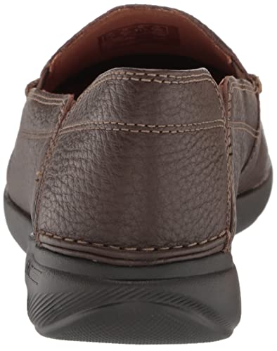 Clarks Men's Gorwin Step Sneaker, Dark Brown Leather, 7