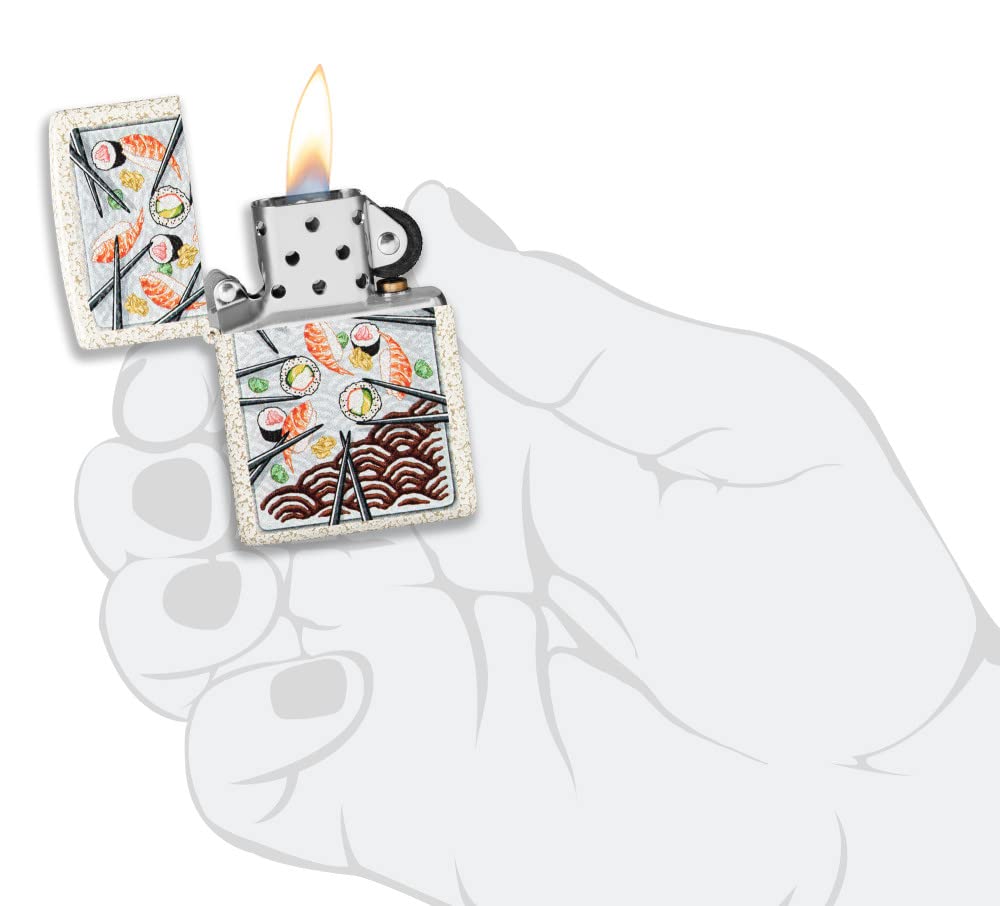 Zippo Sushi Design Mercury Glass Pocket Lighter