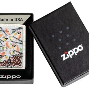 Zippo Sushi Design Mercury Glass Pocket Lighter