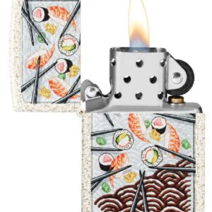 Zippo Sushi Design Mercury Glass Pocket Lighter