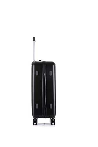 Rockland Paris Hardside Luggage with Spinner Wheels, Black, 3-Piece Set (20/24/28)