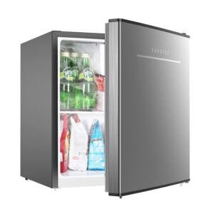 frestec 1.6 cu.ft mini fridge with freezer, compact refrigerator, energy efficient for office, apartment, dorm, bedroom