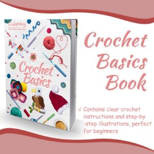 Coopay Crochet Kit for Beginners Adults Kids, Beginner Crochet Kit Make Variety Projects, Crochet Set Beginner Crochet Starter Kit Includes Yarn, Crochet Hooks, Bag, Book, Knitting & Crochet Supplies