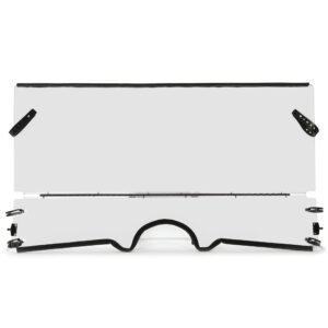 HECASA 1/4" Thick Folding Windshield & Roof Top Compatible with 2006-2013 Yamaha Rhino 450 660 700 Windscreen Hard Top Canopy Ceiling Shade