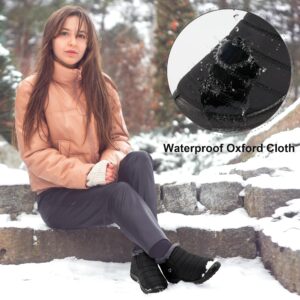 Alicegana Snow Boots for Women Winter: Warm Fur Lined Ankle Booties Comfortable Waterproof Slip On Lightweight Womens Boots