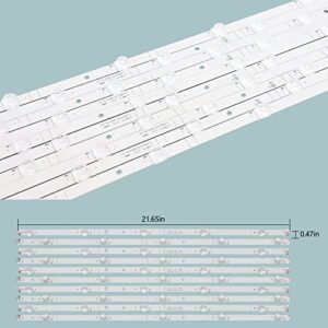 (10pcs) LED Backlight Strips for Sharp Hisense JL.D580A1330-365AS-M_V02 LC-58Q620U LC-58Q7330U LC-58Q7370U 58R6E 58H6550E H58A6100 H58AE6000 H58AE6100 H58AE6100UK HD580S1U02 HD580S1U91 HZ58A55