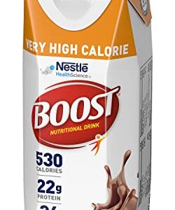 Boost Very High Calorie Nutritional Drink Chocolate Made with Natural Chocolate Flavor & No Artificial Flavors, Colors & Sweeteners, 8 FL OZ (Pack of 12)