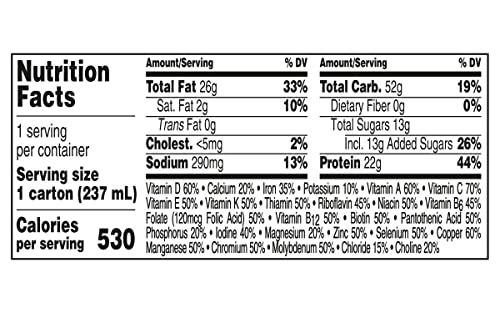 Boost Very High Calorie Nutritional Drink Chocolate Made with Natural Chocolate Flavor & No Artificial Flavors, Colors & Sweeteners, 8 FL OZ (Pack of 12)