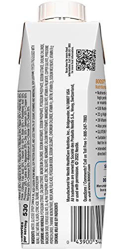 Boost Very High Calorie Nutritional Drink Chocolate Made with Natural Chocolate Flavor & No Artificial Flavors, Colors & Sweeteners, 8 FL OZ (Pack of 12)