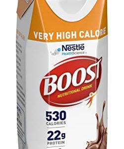 Boost Very High Calorie Nutritional Drink Chocolate Made with Natural Chocolate Flavor & No Artificial Flavors, Colors & Sweeteners, 8 FL OZ (Pack of 12)