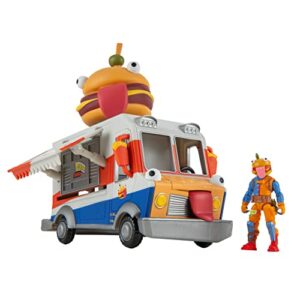 fortnite fnt1059 durrr burger food truck truck-9-inch feature vehicle with 2.5-inch articulated beef boss figure