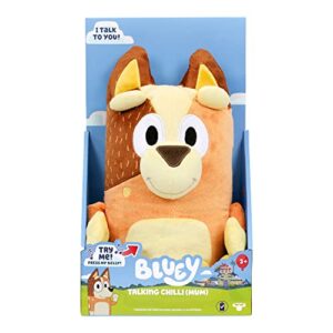 Bluey Talking Chilli (Mum) 14" Talking Plush Chilli Plush Toy with 9 Phrases Theme Song