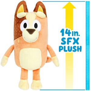 Bluey Talking Chilli (Mum) 14" Talking Plush Chilli Plush Toy with 9 Phrases Theme Song