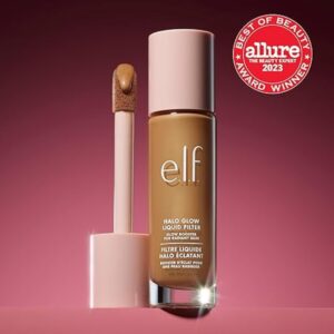 e.l.f. Halo Glow Liquid Filter, Complexion Booster For A Glowing, Soft-Focus Look, Infused With Hyaluronic Acid, Vegan & Cruelty-Free, 4 Medium