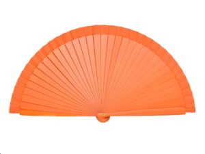 spanish folding fan for women vintage wooden hand fan for dance party performance and gift(orange)