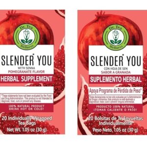 Dr. Tea Slender You Tea with Senna - Pomegranate Flavor - 20 Tea Bags