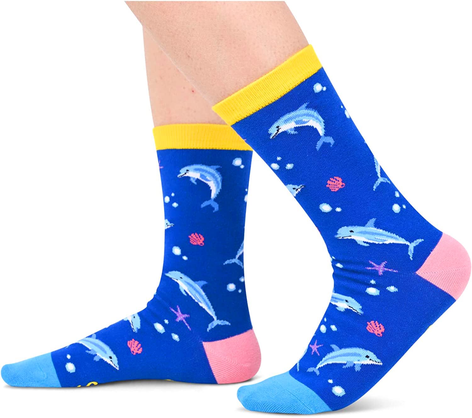 Zmart Funny Dolphin Socks for Women Girls, Dolphin Gifts Ocean Gifts, Dolphin Socks Ocean Socks Animal Socks