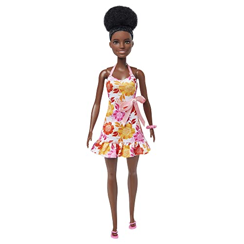 Barbie Loves the Ocean Doll with Natural Black Hair, Pineapple Dress & Accessories, Doll & Clothes Made from Recycled Plastics