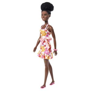 Barbie Loves the Ocean Doll with Natural Black Hair, Pineapple Dress & Accessories, Doll & Clothes Made from Recycled Plastics