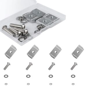 aiex 8pcs screws kit fit rhino-rack pioneer rotopax m6 304 stainless steel machine screws for rhino rack pioneer rotopax screws nut kit machine screws accessories for car bracket 43203 (25mm)