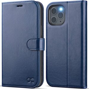 ocase compatible with iphone 14 pro max wallet case, pu leather flip folio case with card holders rfid blocking stand [shockproof tpu inner shell] phone cover 6.7 inch 2022（blue）