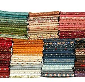 Fields 10 Fat Quarters - American Civil War Fat Quarter Bundle 1800's Historical Reproduction Quality Quilters Cotton Fabrics FQs