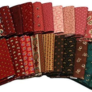 Fields 10 Fat Quarters - American Civil War Fat Quarter Bundle 1800's Historical Reproduction Quality Quilters Cotton Fabrics FQs