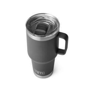 yeti rambler 30 oz travel mug, stainless steel, vacuum insulated with stronghold lid, charcoal