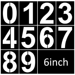 6 inch number stencils set plastic number stencils reusable digital templates for cake stencil address number painting stencils templates