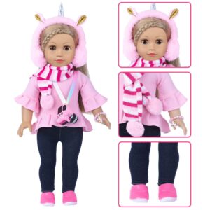 UZIDBTO American Doll Clothes and Accessories for 18 Inch Doll includes Pretend Makeup Kit Stuff Girls Gift（doll not including）