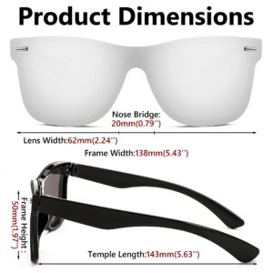 FEISEDY Trendy Rimless Mirrored One Piece Lens Sunglasses Reflective Sun Glasses B4114