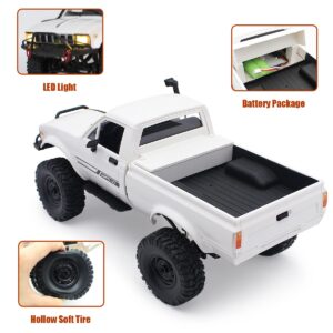 Mostop RC Crawler 1/16 Scale 4WD Offroad Rock Crawler Climbing Vehicle RC Truck Toys, C24-1 Throttle & Steering Control Pickup Truck 2.4Ghz Remote Control Children RC Car for Kids