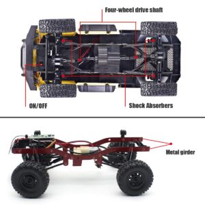 Mostop RC Crawler 1/16 Scale 4WD Offroad Rock Crawler Climbing Vehicle RC Truck Toys, C24-1 Throttle & Steering Control Pickup Truck 2.4Ghz Remote Control Children RC Car for Kids