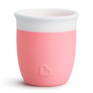 munchkin® c’est silicone! open training cup for babies and toddlers 4 months+, 2 ounce, coral