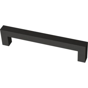 franklin brass simple modern square cabinet pull, black, 5-1/16 in (128mm) drawer handle, 10 pack, p46646k-fb-b