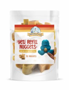 yeti refill nuggets for puff and play dog toys - natural himalayan yak cheese treats, promotes dental health, suitable for all dogs, ideal for interactive chew toys and dispensers, 50 pieces, 24 oz