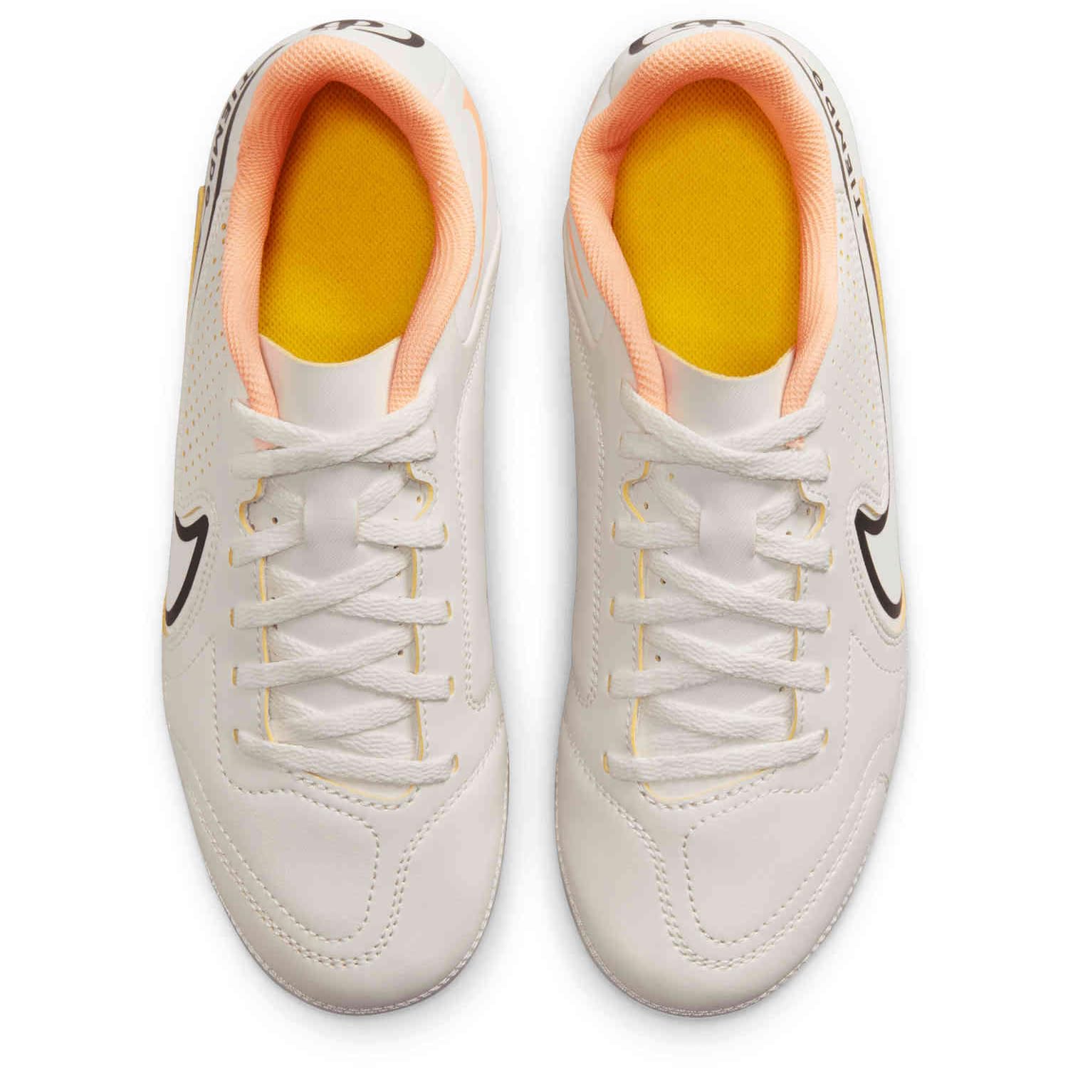 Nike Jr. Tiempo Legend 9 Club MG Little/Big Kids' Multi-Ground Soccer Cleats/Phantom/Yellow Strike, 2 Little Kid