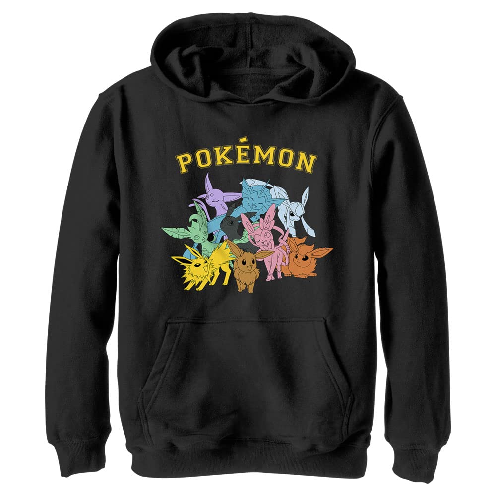 Pokemon Gotta Catch Eeveelutions Youth Pullover Hoodie Black