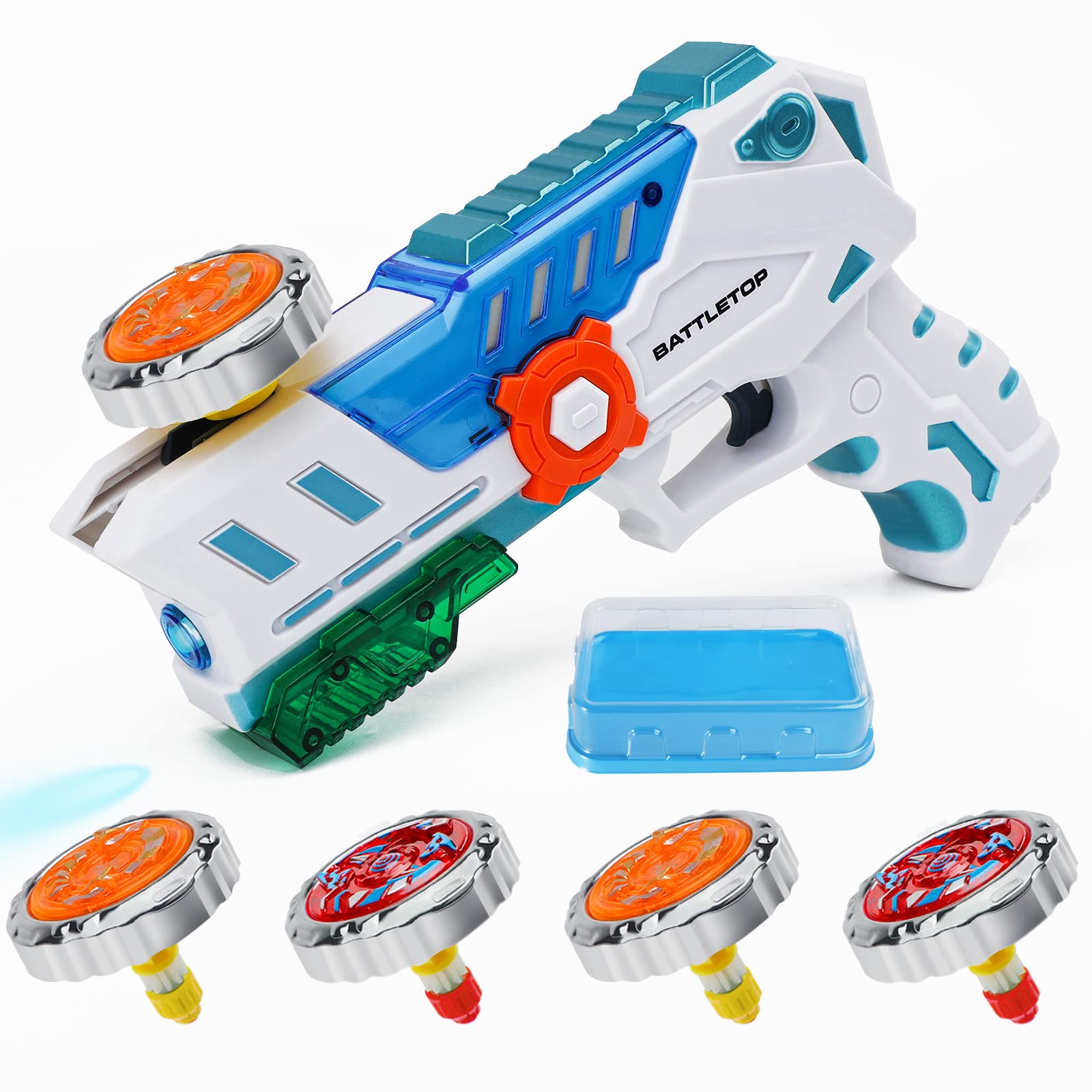 Bey Battling Top Burst Gyro Toy Set with 4 Spinning Top Burst Gyros 1 Toy Launchers Combat Battling Game Gifts for Boys Children Kids Ages 6+