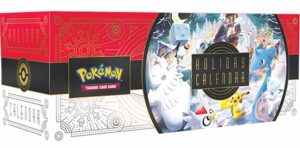 pokémon tcg: holiday calendar (8 foil promo cards, 6 booster packs & more), for ages 6+