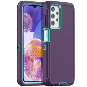 aicase for galaxy a23 case(6.6") case,heavy duty rugged phone cover,durable military grade protection shockproof/drop proof/dust-proof protective for samsung galaxy a23 5g 2022 purple/blue