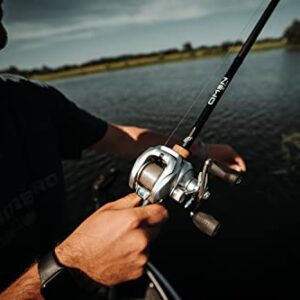 13 FISHING - Modus C2 Baitcast Reel - 6.6:1 Gear Ratio - Left Hand Retrieve (Fresh) - MODC2-6.6-LH,Silver