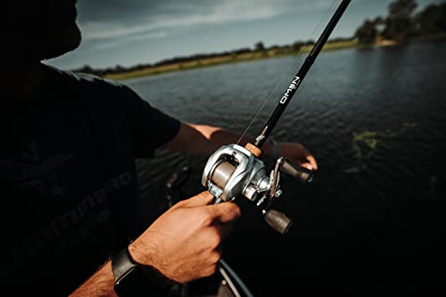 13 FISHING - Modus C2 Baitcast Reel - 6.6:1 Gear Ratio - Left Hand Retrieve (Fresh) - MODC2-6.6-LH,Silver