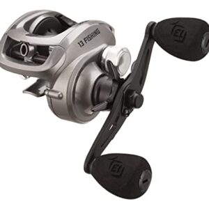 13 FISHING - Inception Slide Baitcast Reel - 8.1:1 Gear Ratio - Left Hand Retrieve (Fresh+Salt) - INSLD2-8.1-LH, Gray