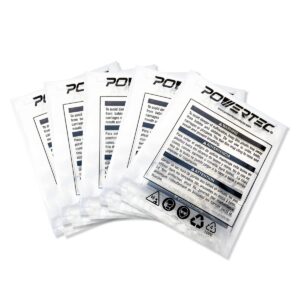 powertec 70009v clear plastic dust collection bag, 19-1/2 inch dia x 33-inch, 5-pack dust collector bags for machine with 19"filter drum, 5 pack