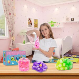 15pack Jelly Cube Slime Kit, Super Soft and Non-Sticky, Birthday Gifts for Girl and Boys