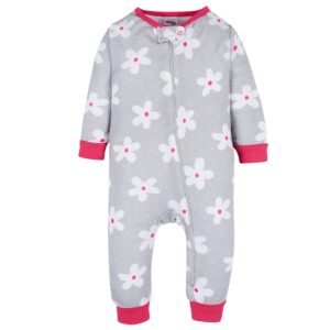 Onesies Brand Baby Girl's 3-Pack Snug Fit One-Piece Cotton Pajamas, Dots & Kitties, 6 Months