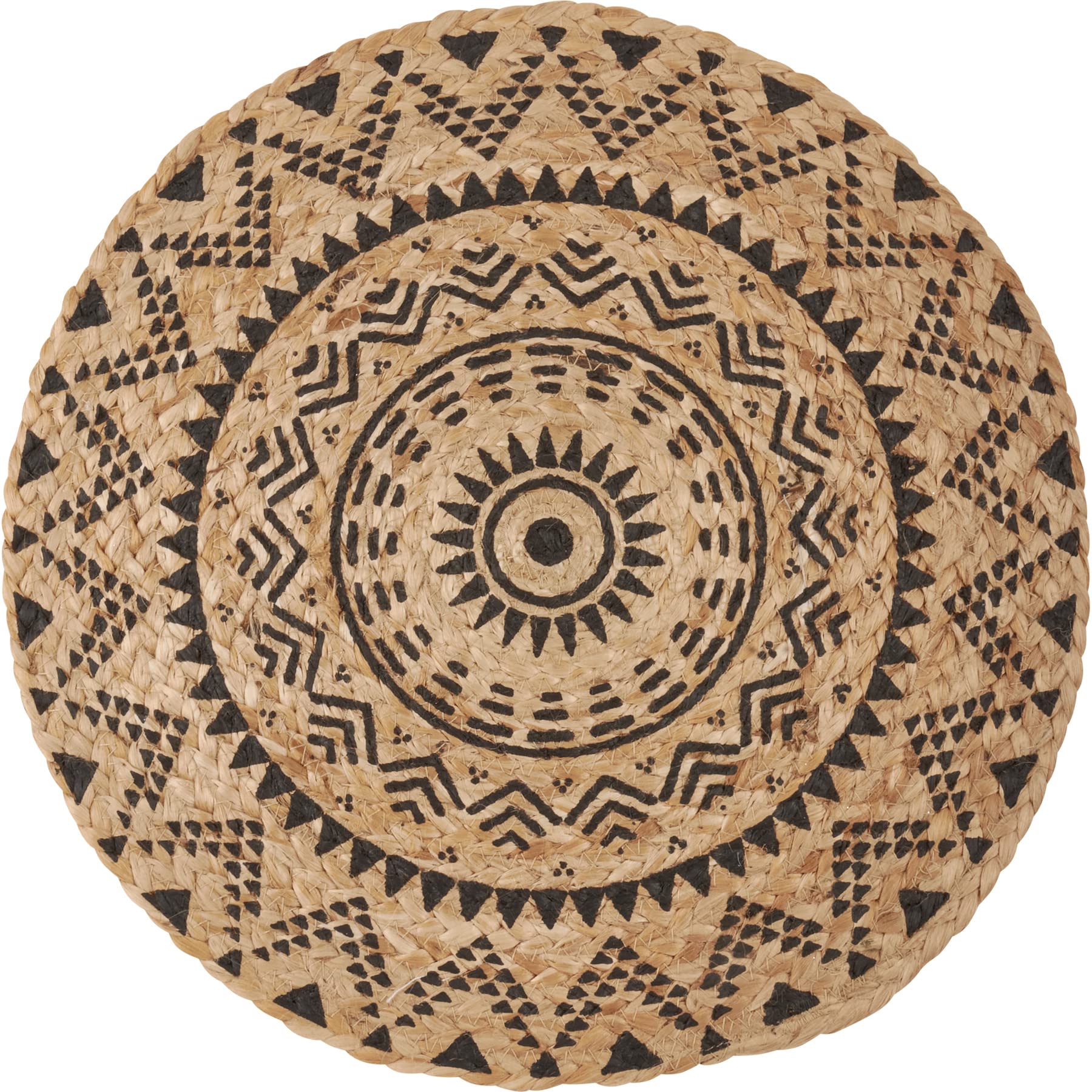 Primitives by Kathy Bicolor Sunrays Decorative Placemat, Jute, 15" Diameter